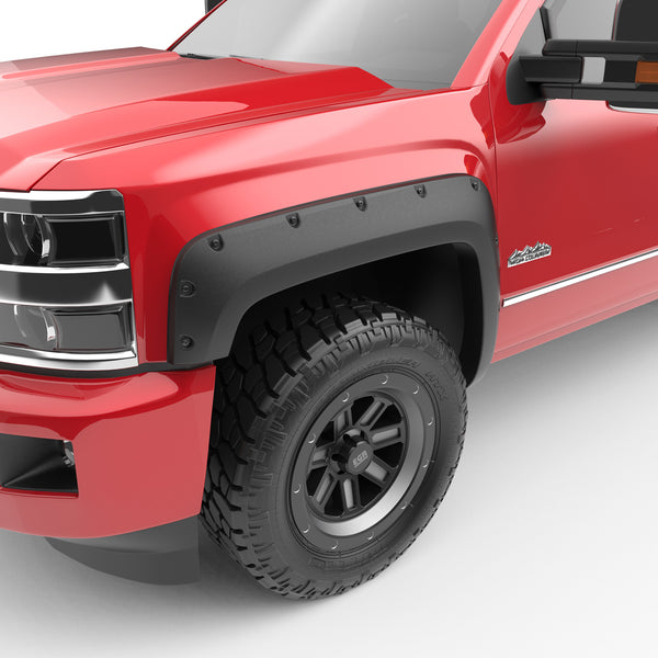 Premium Series Blk Bolt On Fender Flares for 14-19 Chevy FS Trucks ...
