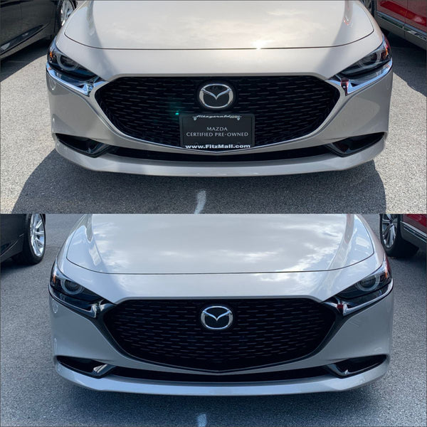 Trim Illusion - Gloss Black Tape-on Patented Grille Overlay 19-23 Mazd ...